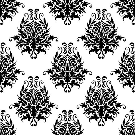 직물 및 섬유 디자인을 위한 우아한 검은 꽃과 빈티지 꽃 원활한 패턴 배경 잎 무늬 벽지 배경 일러스트 및 사진 무료