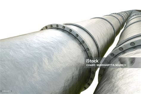 파이프 라인은 파이프를 통해 석유와 가스를 수송 흰색 배경에 격리 기술 정치 원자재 경제학 공간을 복사합니다 3d 렌더링 3d 그림 0명에 대한 스톡 사진 및 기타 이미지