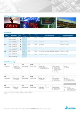 Delta Panel Mount Power Supplies For LED Signage Brochure EN JUN 2014 PDF