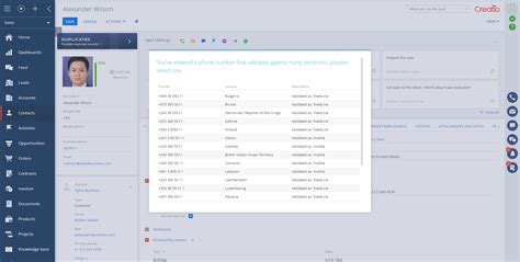 Telephone Number Validator For Creatio Creatio Marketplace