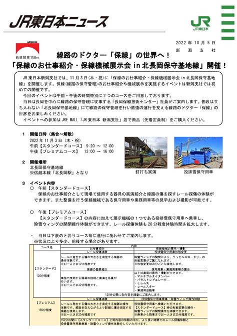 鉄道公式リリース By 鉄道コム On Twitter ＜jr東日本＞線路のドクター「保線」の世界へ！「保線のお仕事紹介・保線機械展示会