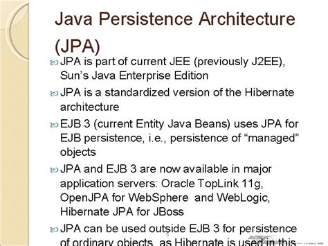 Objectrelational Mapping 2008 Hibernate And The Entity Data