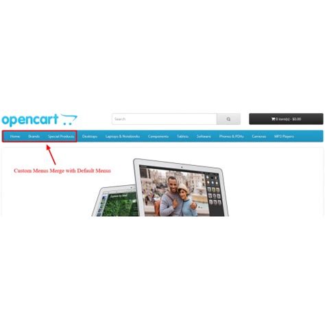 Opencart Custom Menus Admin And Catalog