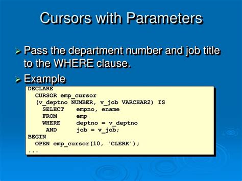Ppt Writing Explicit Cursors Powerpoint Presentation Free Download