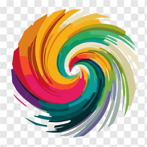 화이트에 화려한 소용돌이 로고 무료 벡터 아트 흰색 배경에 소용돌이의 단순한 다채로운 아이콘 그림자 없음 작은 프레임 중앙 Png 일러스트 및 벡터 에 대한 무료