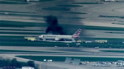 هواپیمای آمریکایی هنگام بلند شدن از زمین دچار آتش سوزی شدعکس تسنیم