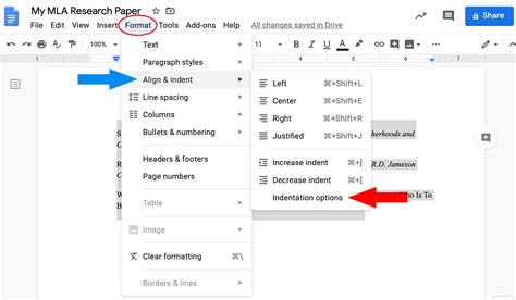 Hanging Indents In Google Docs Or Word Made Easy Bibliography Com