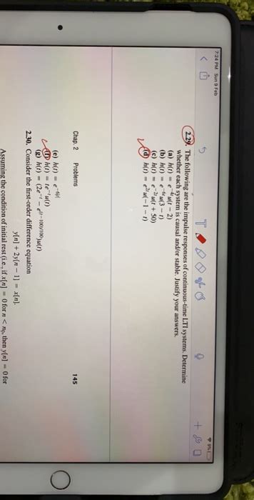 Solved A Determine A And B B Show The Impulse Response Chegg Com