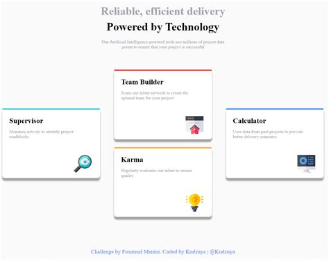 Github Kudzuyafour Card Section Frontendmentor Challenge