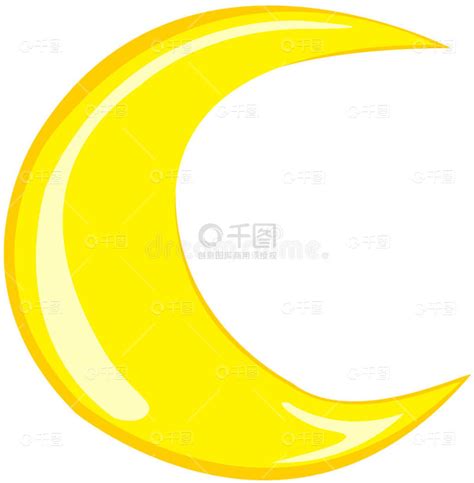 卡通免抠元素 黄色月亮卡通风格 黄色月亮卡通风格图片免费下载 5123633533 千图网pro