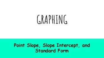 Graphing Point Slope Slope Intercept Standard From Notes Google Slides Pdf