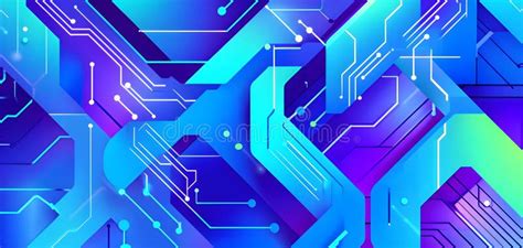 Interlocking Geometric Shapes That Morph Into Circuits Symbolizing Ai Logic And Algorithms