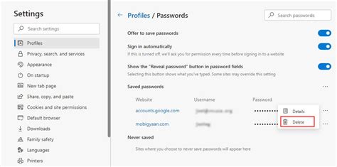 How To Manage Saved Passwords In Microsoft Edge