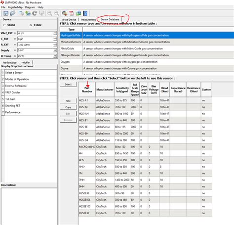 LMP Configure The H S Sensor Using Sensor AFE Software Sensors Forum Sensors TI E E