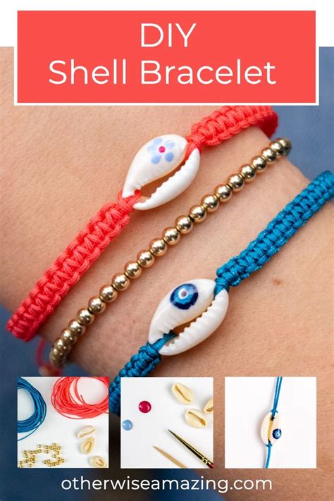 Diy Shell Bracelet For Summer Shell Bracelet Diy Bracelets Tutorials Anklets Diy
