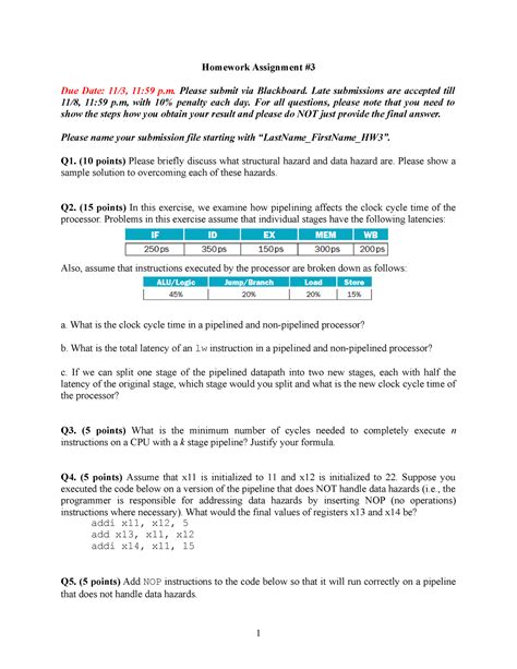 Assignment 3 Please Submit Via Blackboard Late Submissions Are