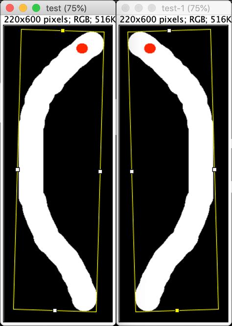how to control rotation of a rotated rectangle selection during