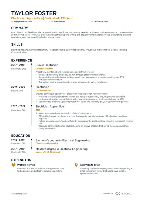 Electrician Apprentice Resume Examples Guide For Electrician Apprentice Resume Examples Guide For