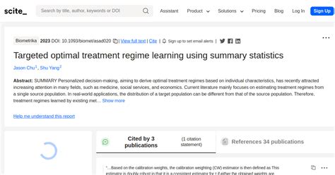 Citation Report Targeted Optimal Treatment Regime Learning Using