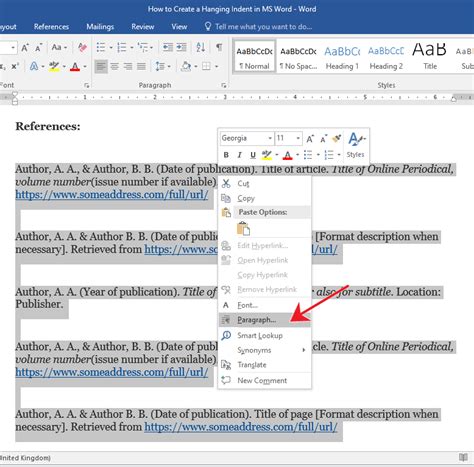 How To Create A Hanging Indent In MS Word OfficeBeginner