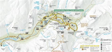 Waterfalls Yosemite National Park Map
