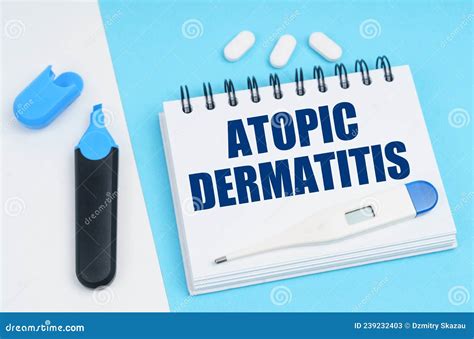 Diagnosis Atopic Dermatitis On The Display Stock Image Cartoondealer