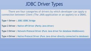 Jdbc Driver Types PPT