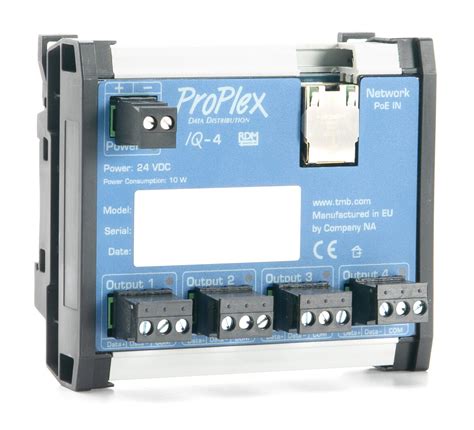 ProPlex IQ Way Ethernet DMX Node DIN Rail Mount ProPlex