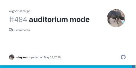 Auditorium Mode Issue Ergochat Ergo Github