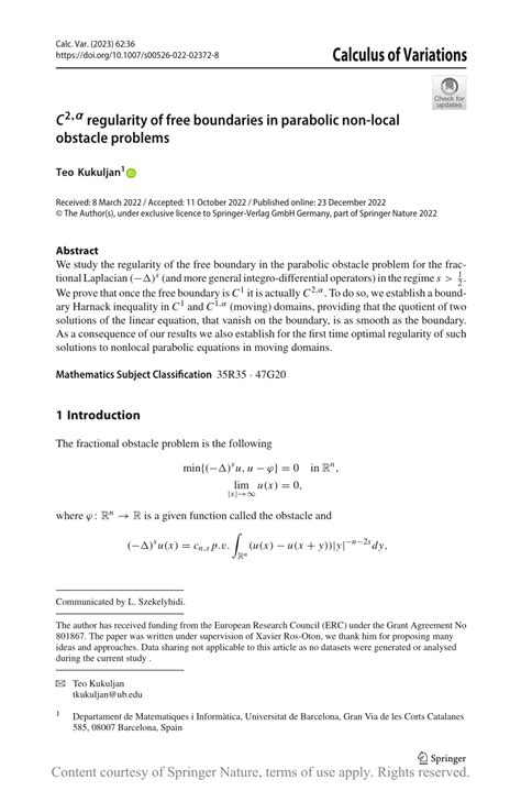 C {2 Alpha } Regularity Of Free Boundaries In Parabolic Non Local
