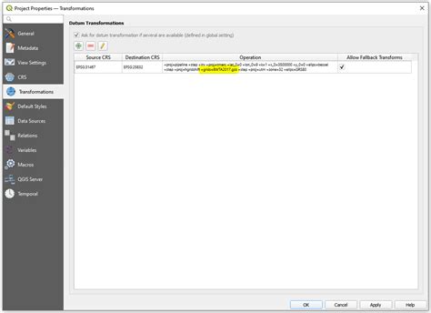 Coordinate System Including Own Transformation File In Qgis 3 20 Geographic Information