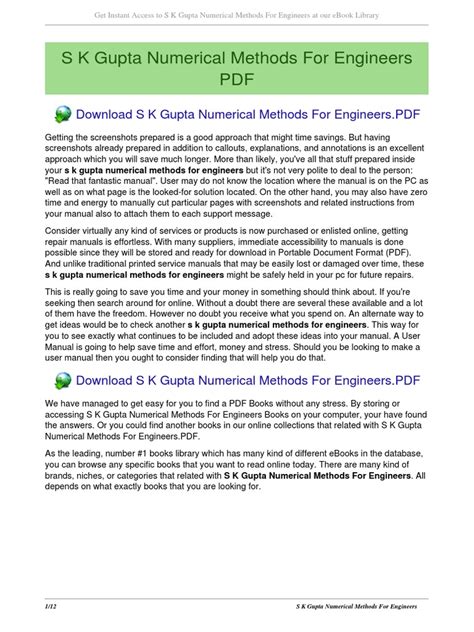 S K Gupta Numerical Methods For Engineers Pdf Pdf E Books Books