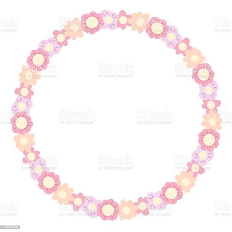 텍스트를 위한 공간이 있는 파스텔 색상의 벡터 꽃 부드러운 프레임 작고 섬세한 순진한 꽃과 복사 공간의 둥근 화환 0명에 대한 스톡 벡터 아트 및 기타 이미지 Istock