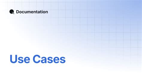 Use Cases Documentation
