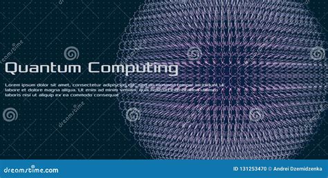 Quantum Computing Abstract Tech Background Concept With Qubit Learning