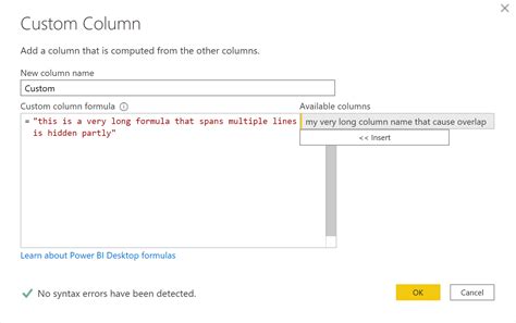 long column names cause overlap in the custom colu microsoft fabric community