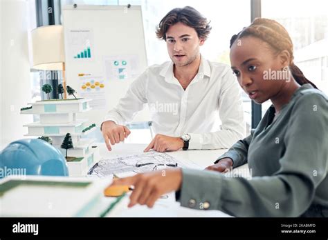 Office Building Engineering And Global Architecture Team Coworking In Collaboration On A Floor