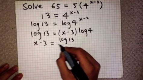 Pre Cal Logarithm Video 2 Mark And Mo Youtube