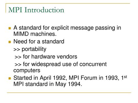 Ppt Mpi Message Passing Interface Powerpoint Presentation Free