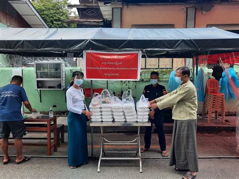ကျောက်တံတားမြို့နယ် Community Based Facility Quarantine Center သို့ နံနက်စာအာဟာရအဖြစ် နန်းက
