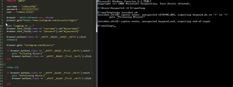 Syntax Error In Ruby Using Watir Stack Overflow