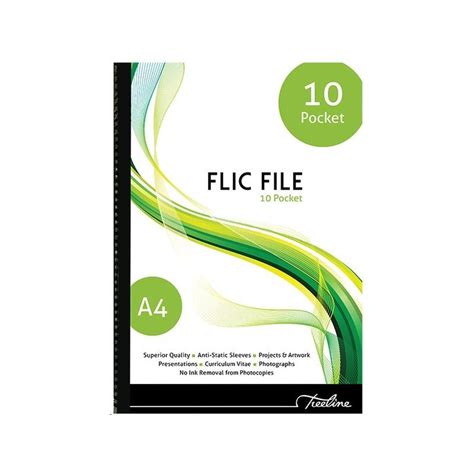 Treeline Flip File 10 Pocket A4