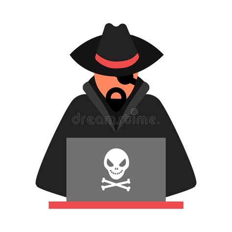 Hacker Web Pirate Composition Stock Vector Illustration Of Money