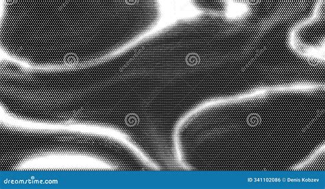 Abstract Geometric Black And White Graphic Design Print Halftone Pattern Vector Illustration