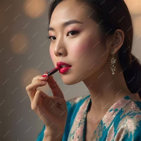 Premium Photo Gorgeous Asian Woman Makeup Tutorial For A Flawless Look
