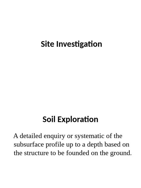 Advanced Foundation Engineering Site Investigations Pdf Earth Sciences