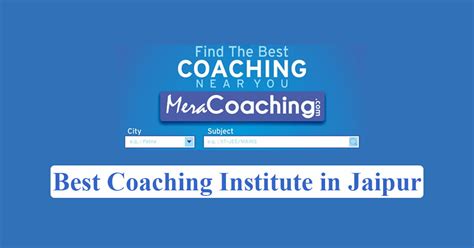 List Of Best Coaching Classes In Jaipur Meracoaching