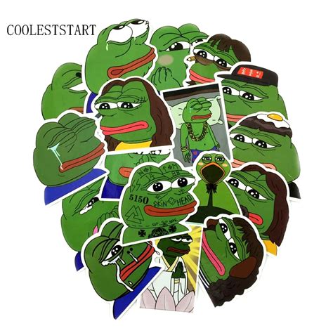 2 стиля 17 шт лот брендовые зеленые стикеры в виде лягушек для ноутбука багажа холодильника