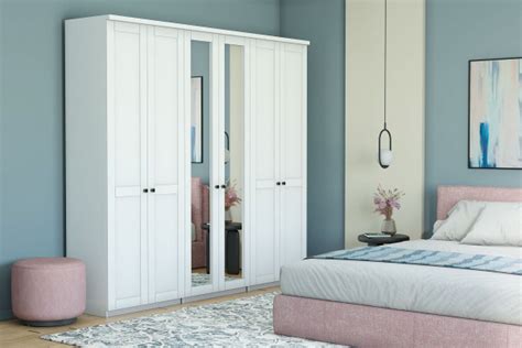 Шкаф распашной Mebelland24 София РАХ - 4 МДФ Белый, 240x50x220 см ...