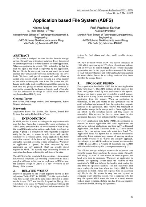 Pdf Application Based File System Abfs